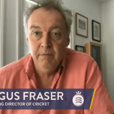 MD OF CRICKET, ANGUS FRASER, GIVES AN UPDATE ON MIDDLESEX CRICKET