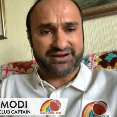 MANISH MODI, CAPTAIN OF GRACES CRICKET CLUB, TALKS TO MIDDLESEX CRICKET