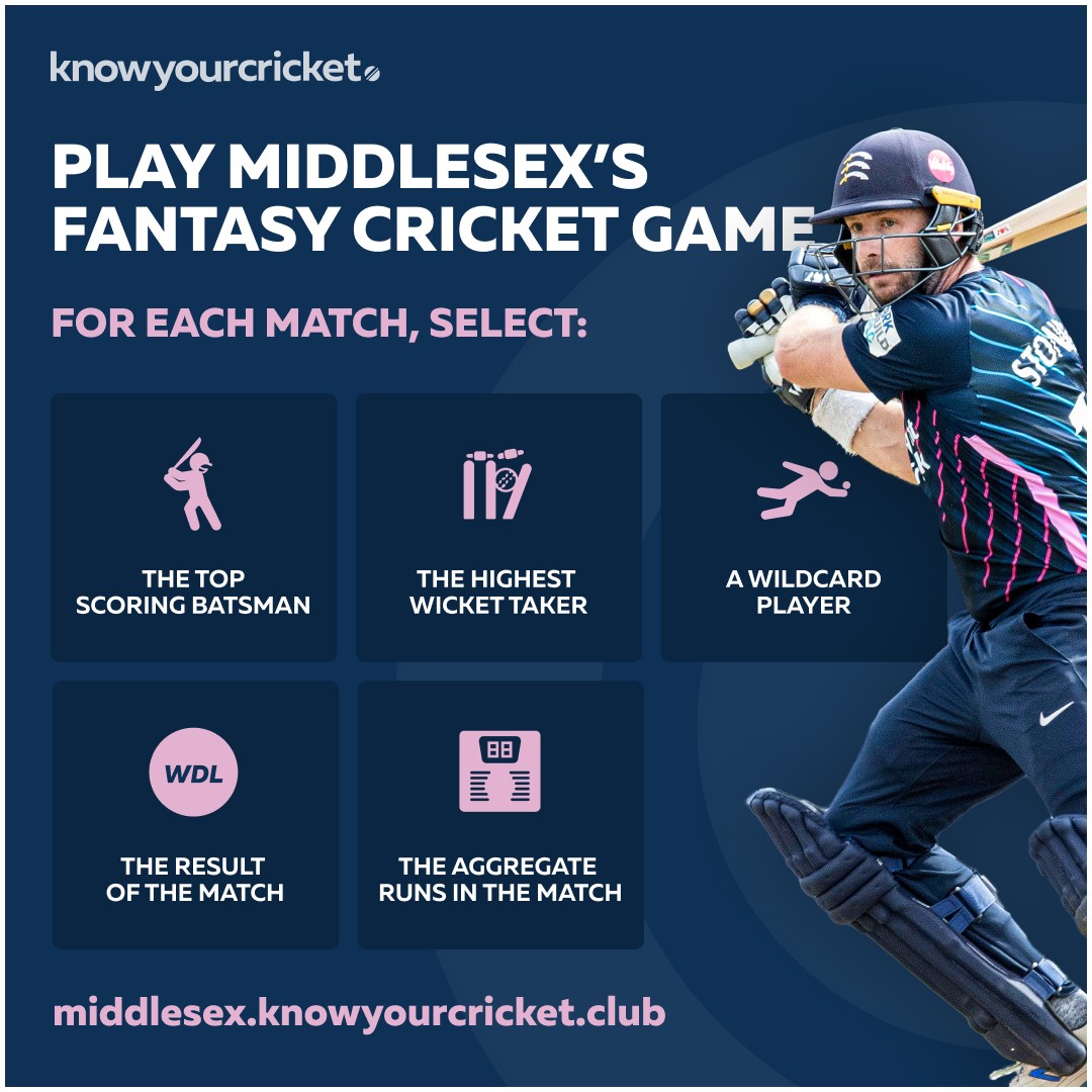 PLAY MIDDLESEX FANTASY CRICKET - KNOW YOUR CRICKET IS BACK FOR 2023!